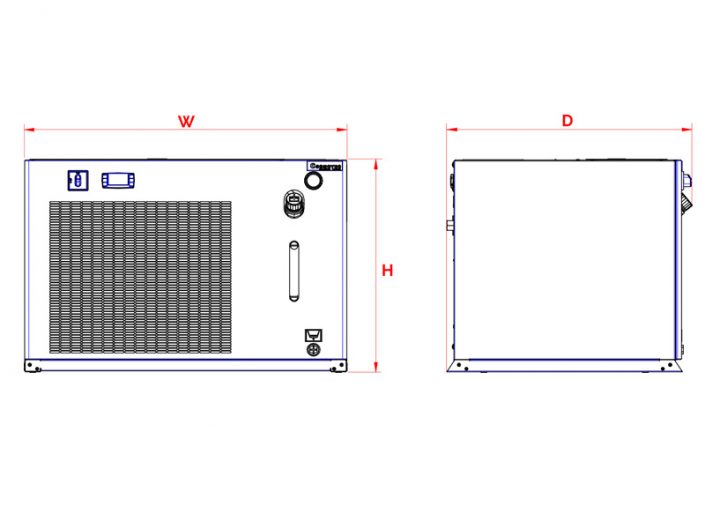 Abmessungen Chiller WLA Compact 23-30-34-44 - MBI GmbH